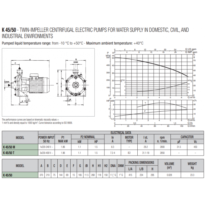 Buy DAB K 45/50 M Twin-Impeller Centrifugal Pump