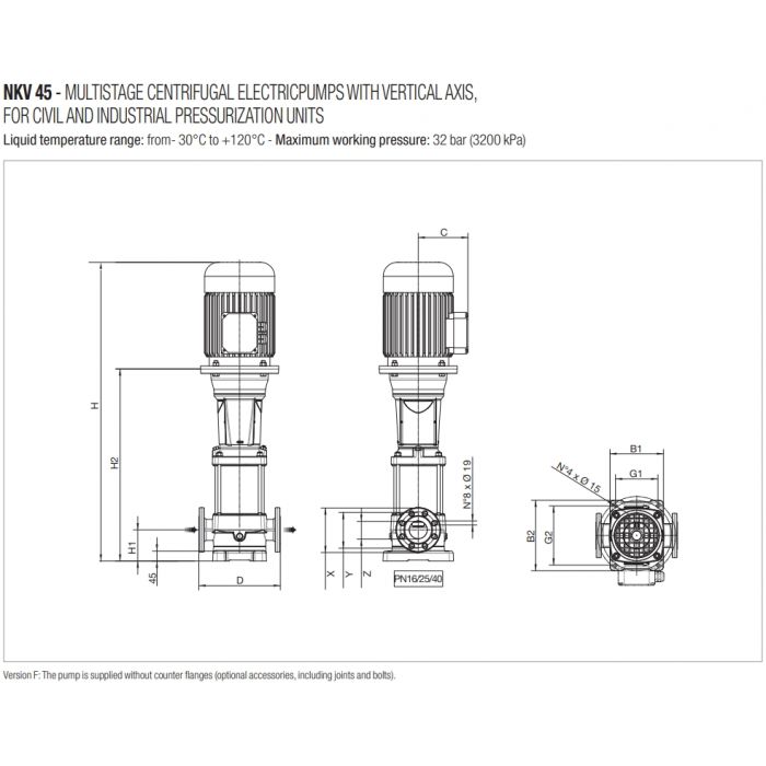 Buy DAB NKV 45/2 T-IE3 Multi-Stage Centrifugal Pump